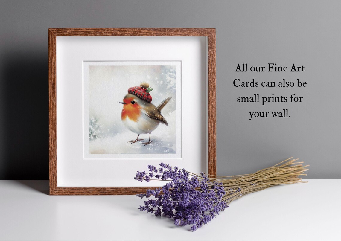 Scottish Robin Christmas Card PREMIUM Fine Art Etching Small Print You ...