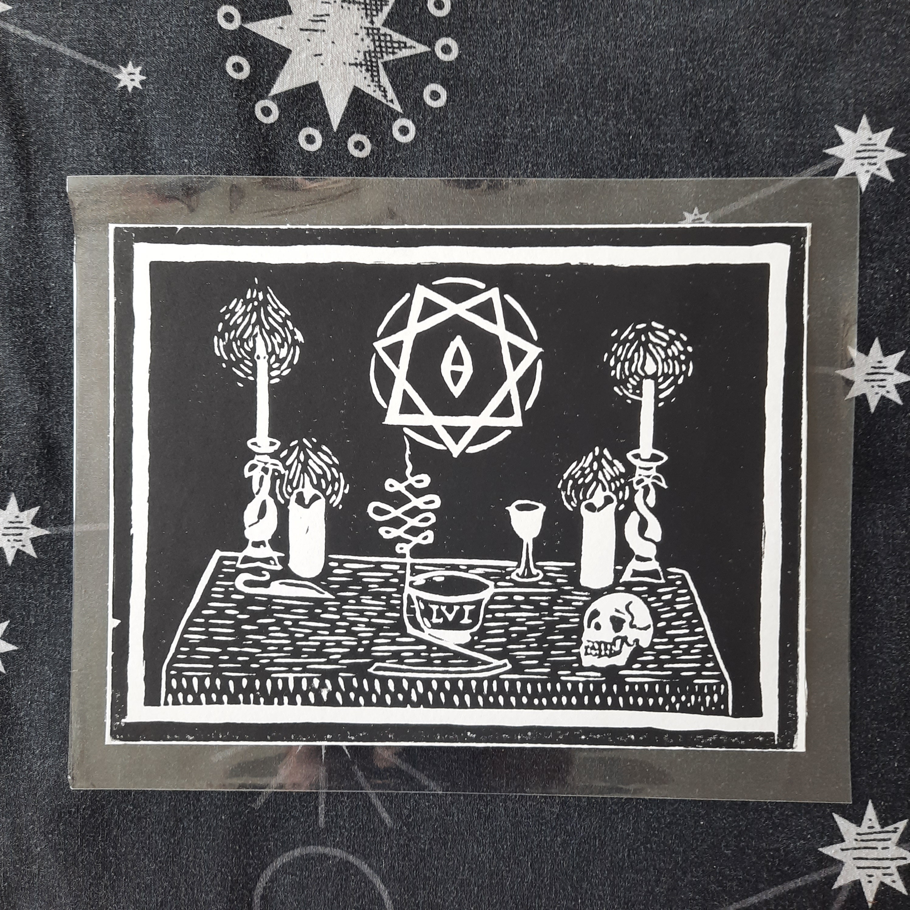 Thelema Babalon Chaos Magick Altar Lino Cut - Etsy