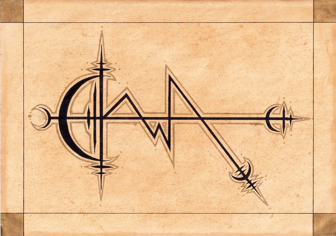 A4 Custom Sigil Drawing, Chaos Magick, Sigil Magick - Etsy