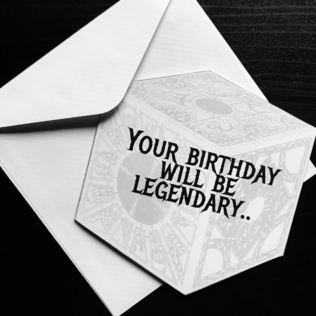 Hellraiser Puzzle Box Shaped Birthday Card Alternative Gothic Birthday ...