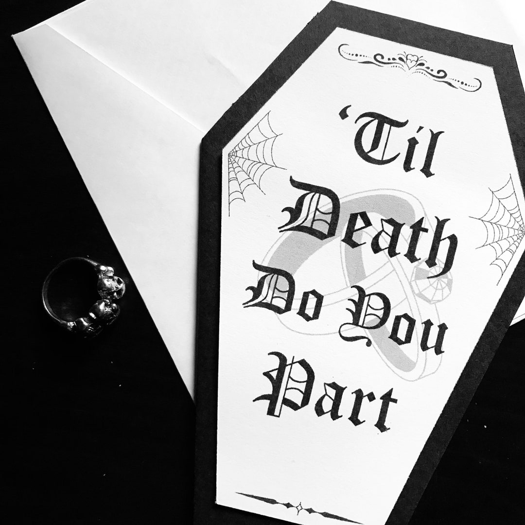 Gothic A5 Wedding 3D Coffin Card Alternative & Gothic Greeting Card ...