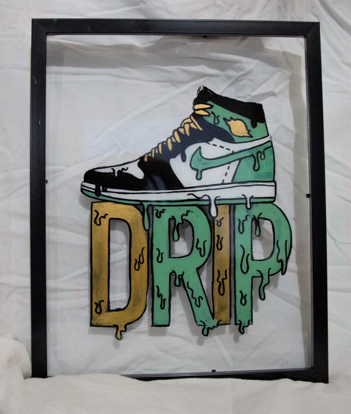 Retro Jordan 1s Glass Acrylic Painting - Etsy Canada