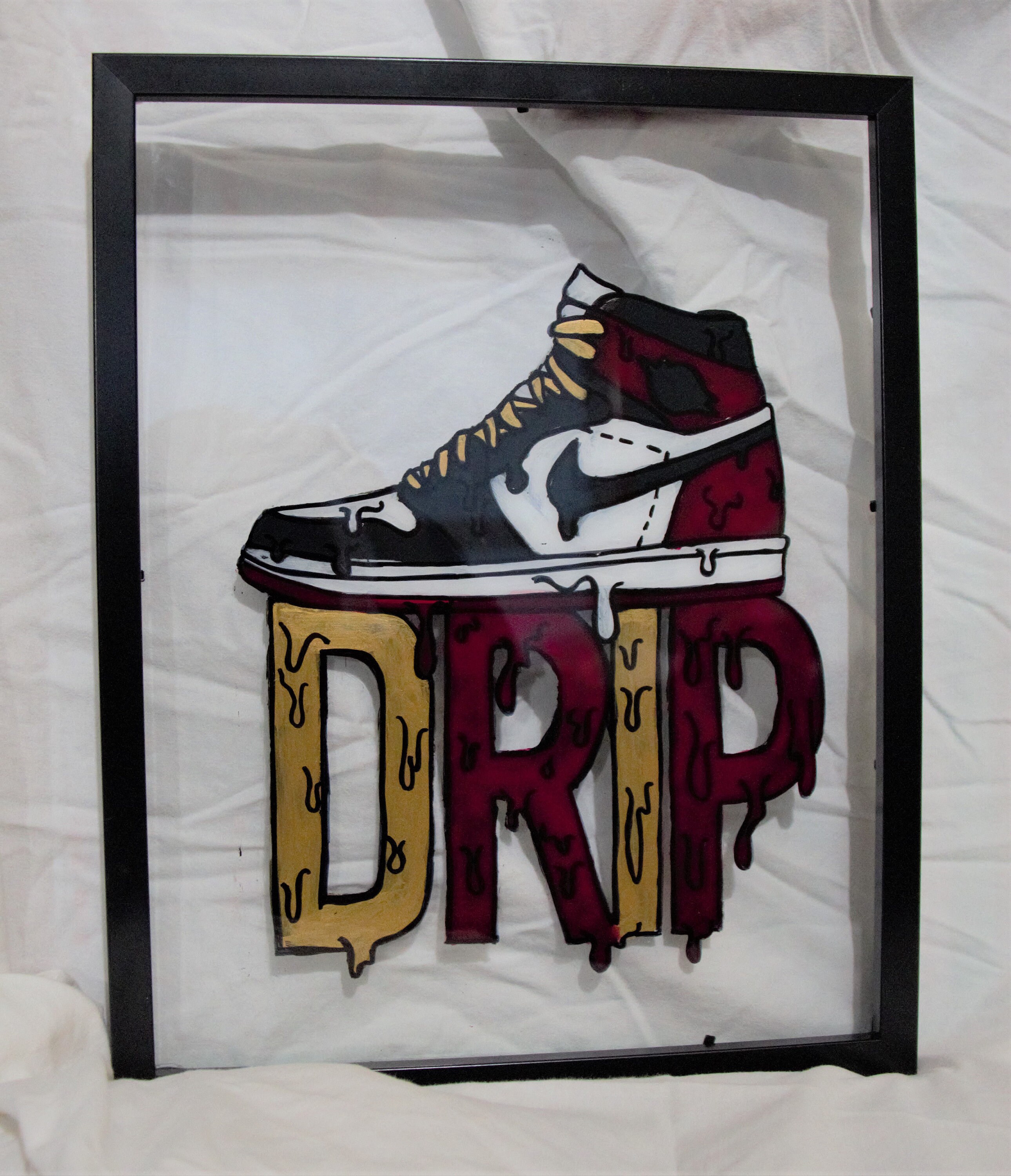Retro Jordan 1s Glass Acrylic Painting - Etsy Canada