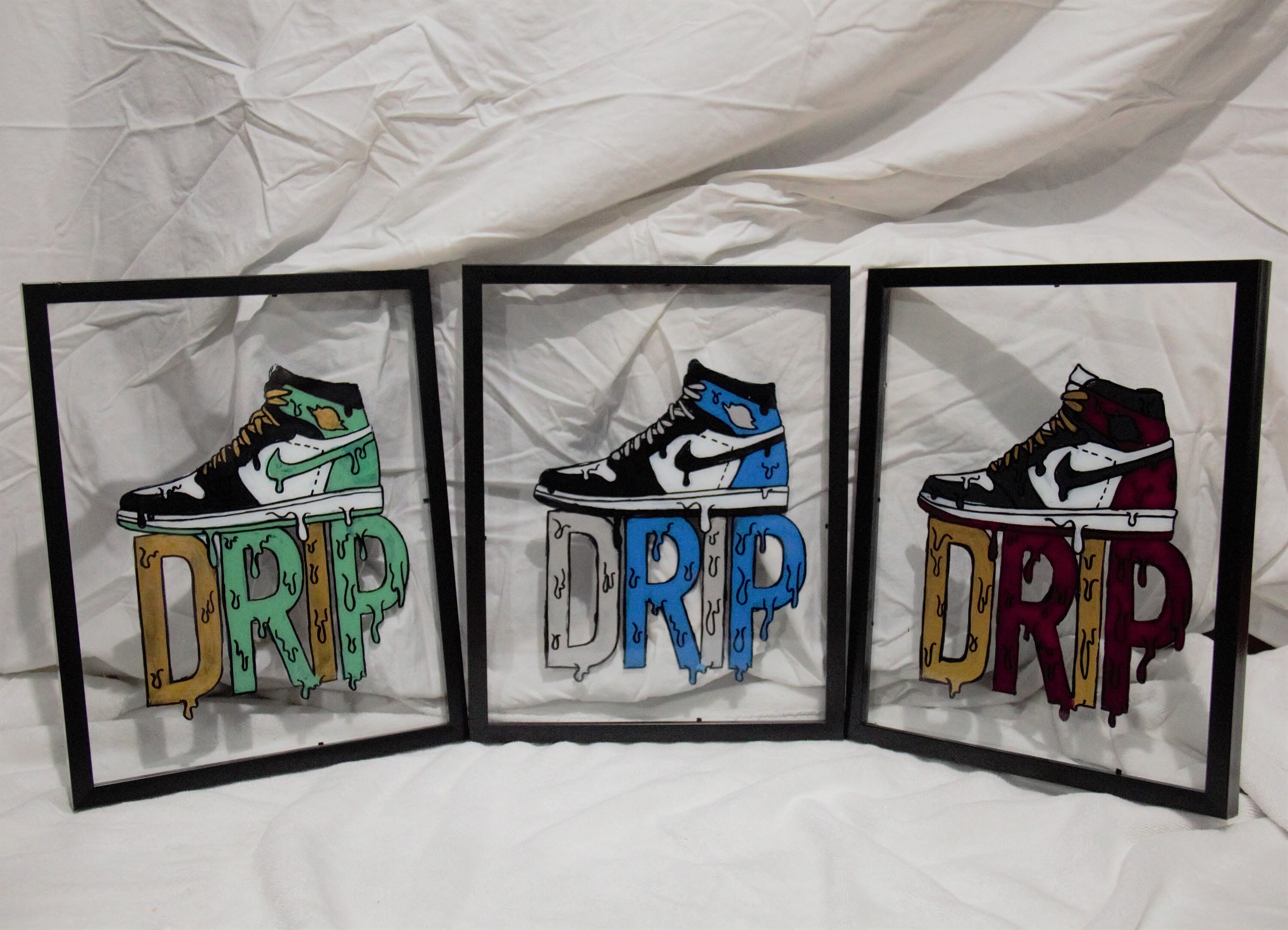 Retro Jordan 1s Glass Acrylic Painting - Etsy Canada