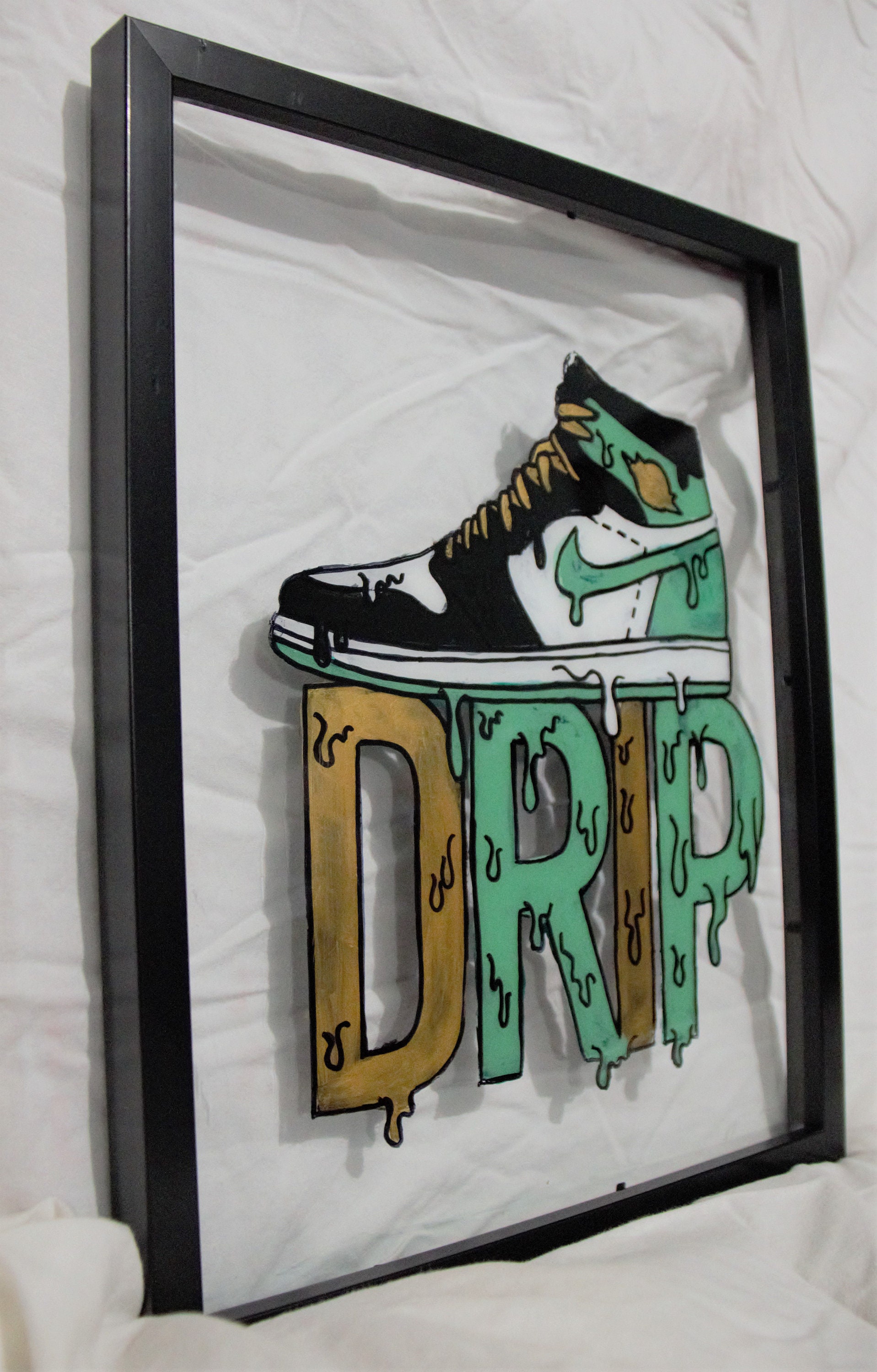 Retro Jordan 1s Glass Acrylic Painting - Etsy Canada
