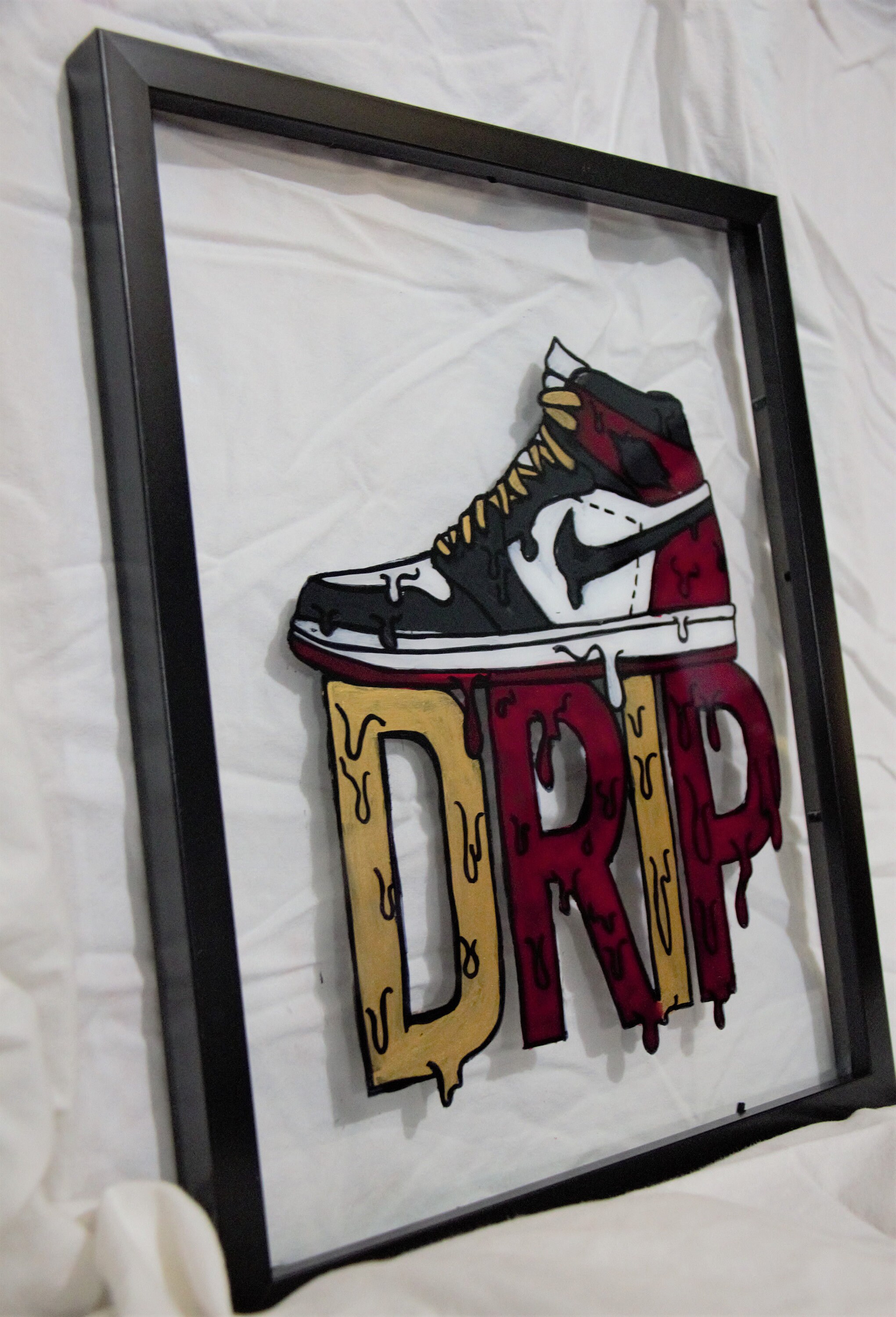 Retro Jordan 1s Glass Acrylic Painting - Etsy Canada