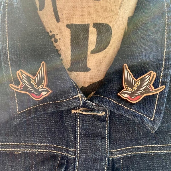 American Traditional Flash Swallows - Etsy