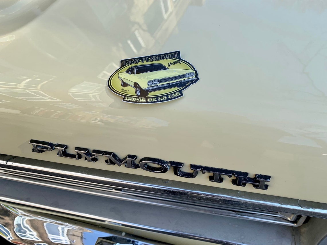1969 Plymouth Vinyl Sticker Decal Oldtimer Classic Car - Etsy