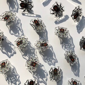 Traditional Spider Tattoo Acrylic Pin Flash Art Old School Style ...