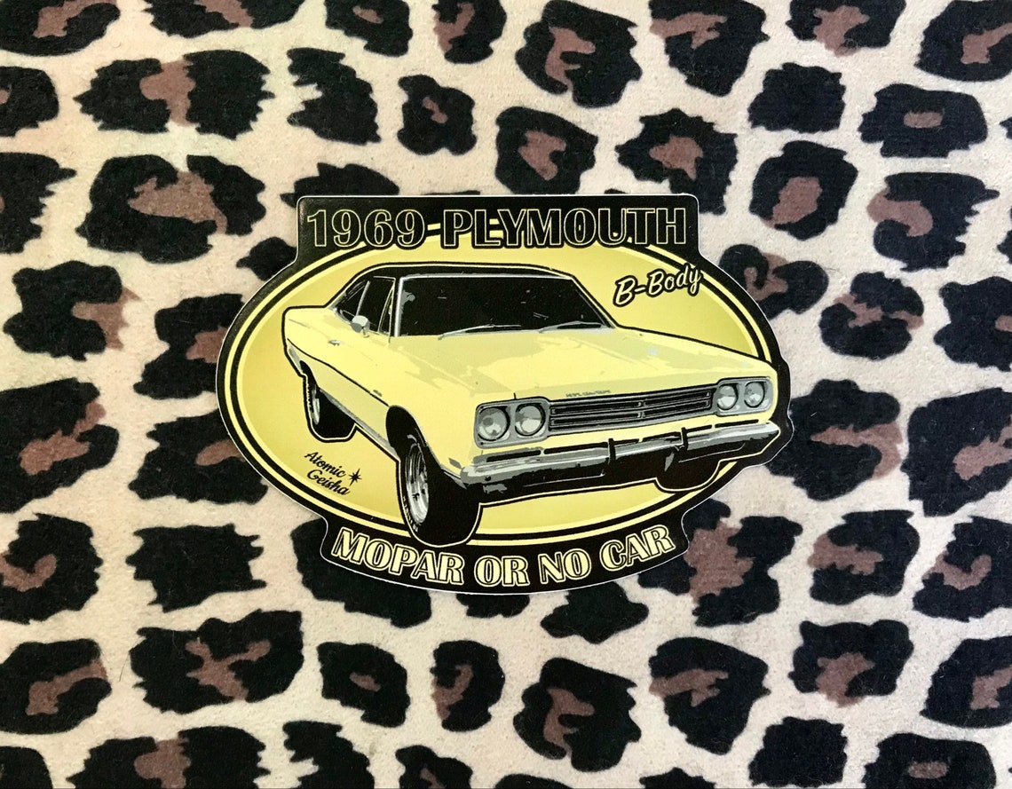 1969 Plymouth Vinyl Sticker Decal Oldtimer Classic Car - Etsy