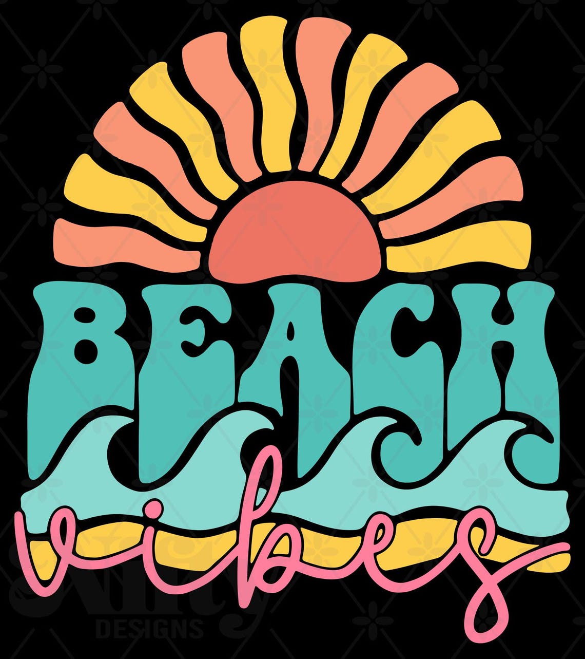 Cute Beachy Fun Design. Great for T-shirt Transfers. Instant Digital ...