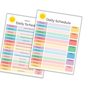 Editable Toddler Schedule|toddler Schedule Printable|toddler Schedule ...
