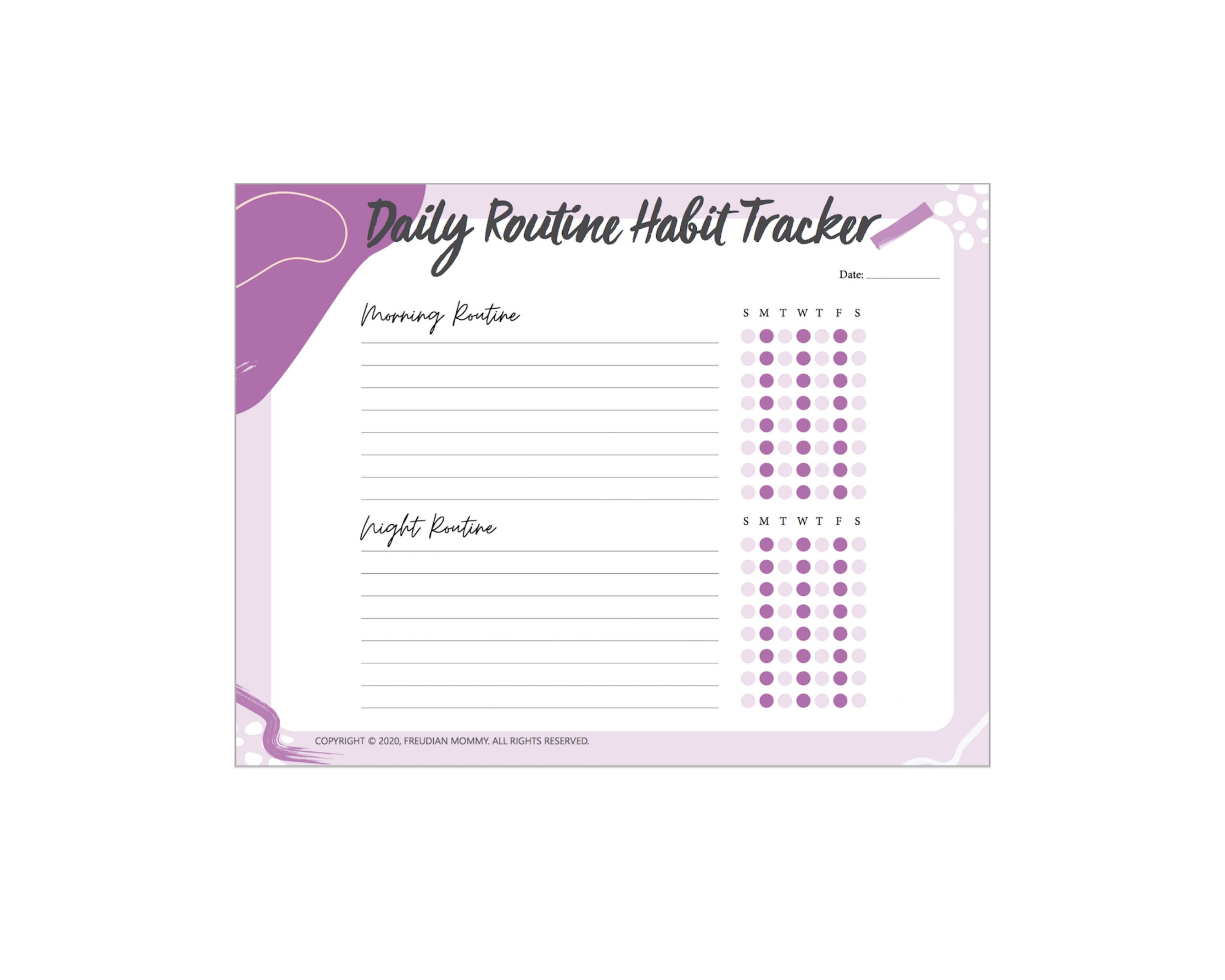 Daily Routine Habit Tracker - Etsy