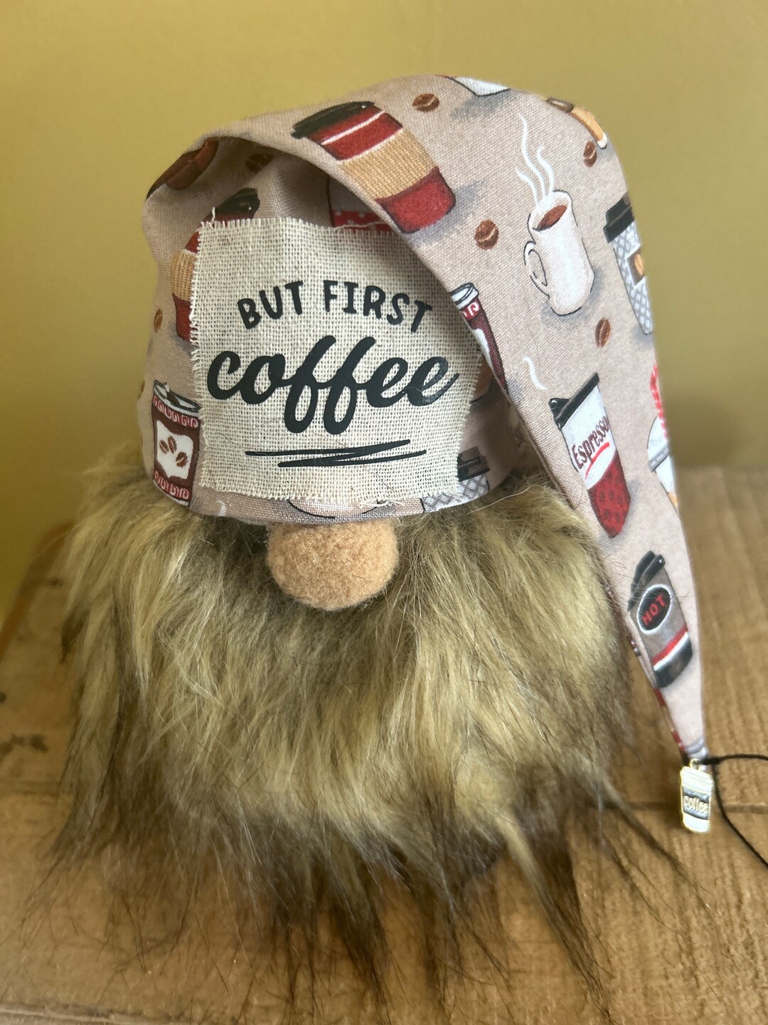 HAT ONLY, Coffee Hat, Coffee Gnome, Coffee Bar Decor, Coffee Bar ...