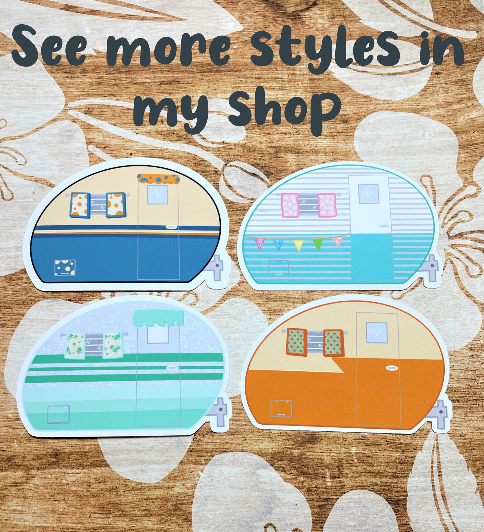 Vintage Trailer Sticker Camper Decal Camper Decor Mid | Etsy