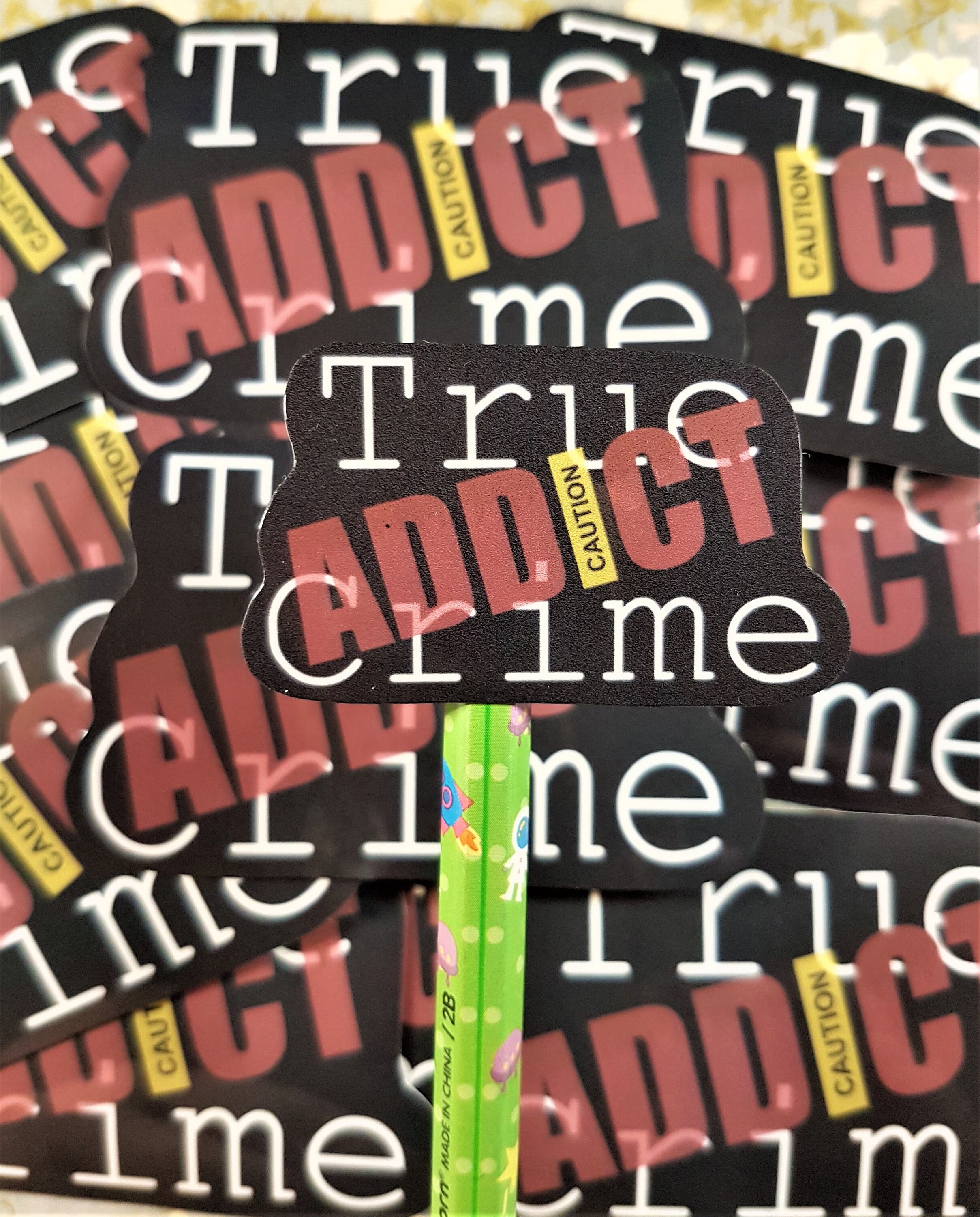 Vinyl True Crime Addict Sticker Murder Mystery Unsolved | Etsy