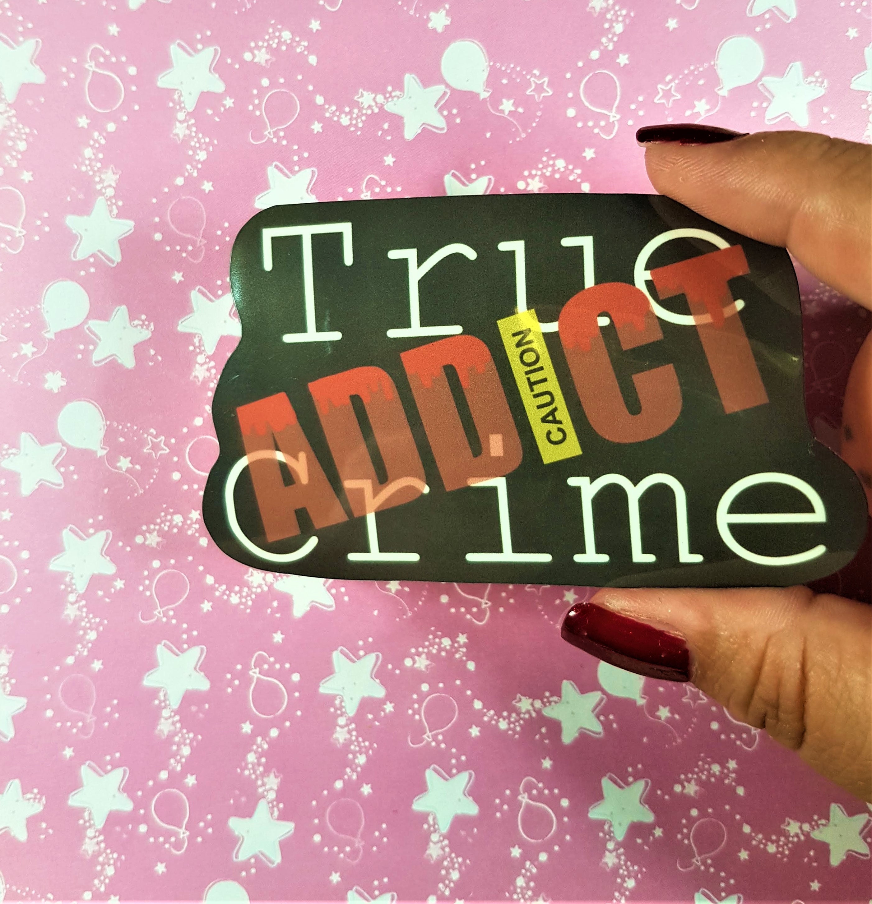 Vinyl True Crime Addict Sticker Murder Mystery Unsolved | Etsy