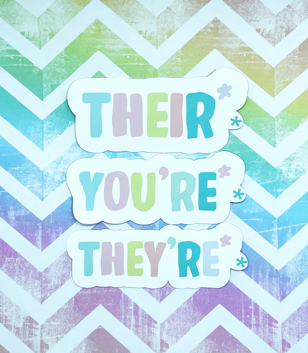 Grammar Sticker Pack Their They're You're Stickers - Etsy