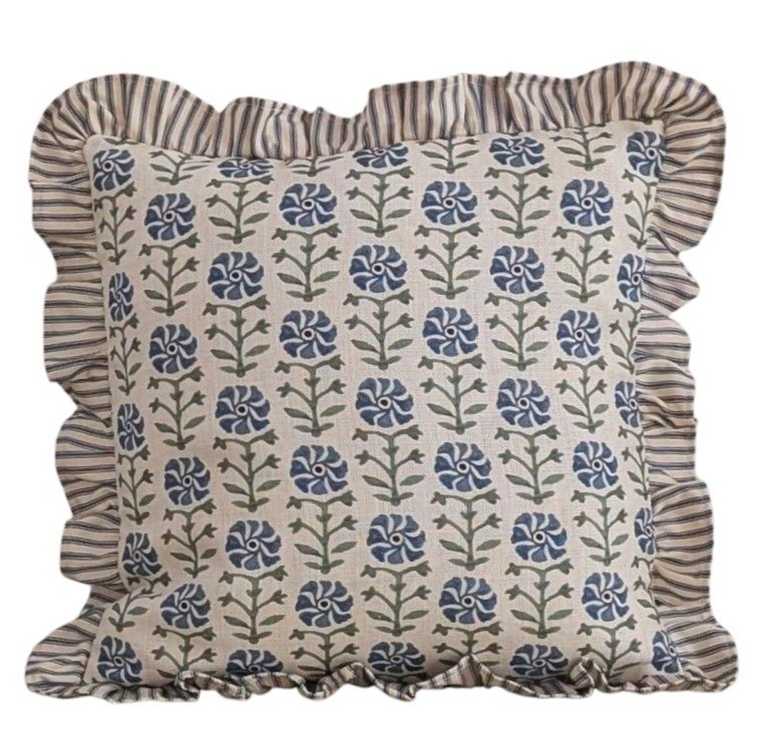 Absolutely Stunning Block Print Designer Fabric With an Ian Mankin ...