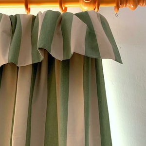 Bespoke Made-to-measure Flop Over Curtains in Ian Mankin Devon Stripe ...