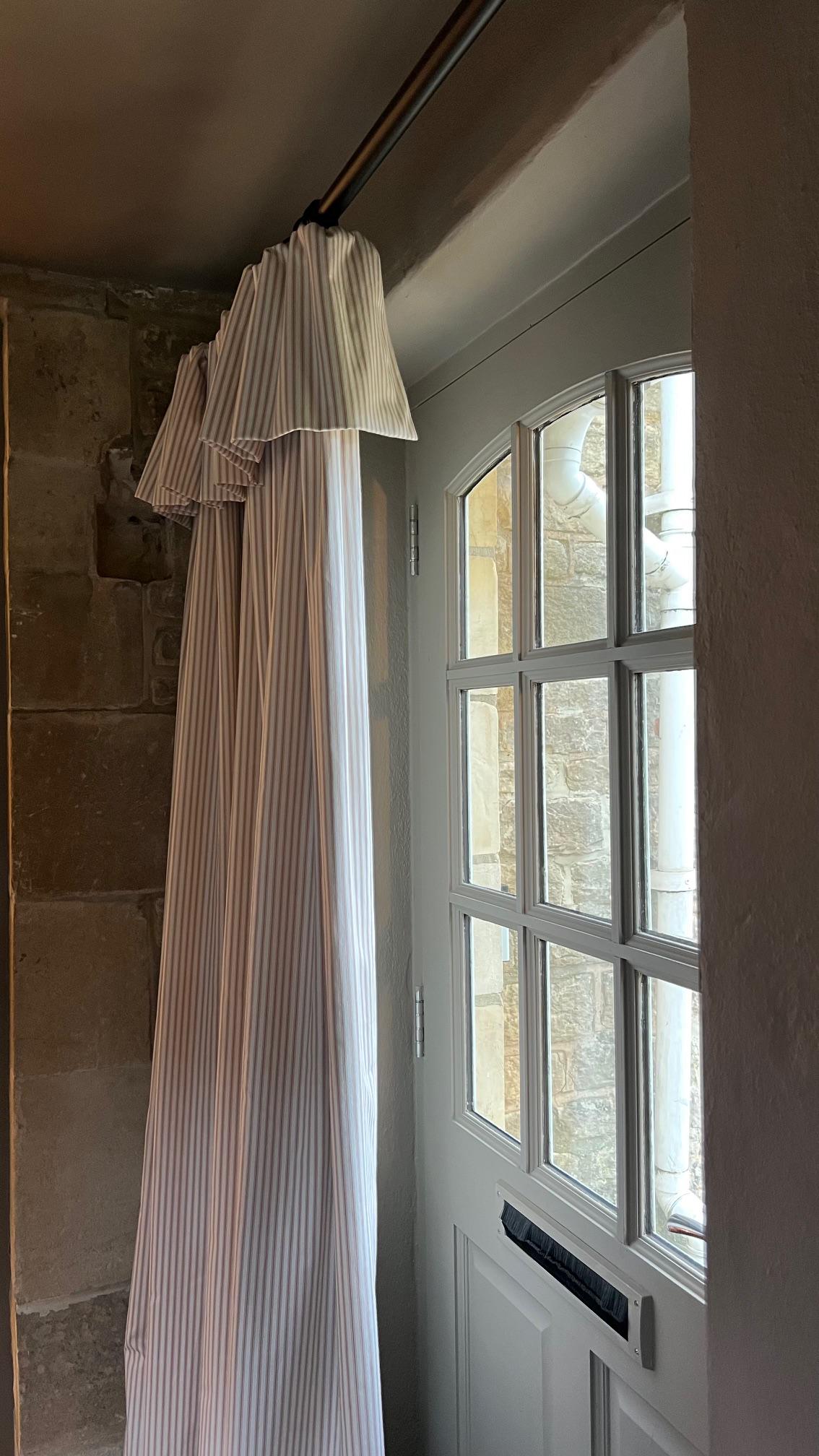 Bespoke Made-to-measure Flop Over Curtains in Ian Mankin Devon Stripe ...