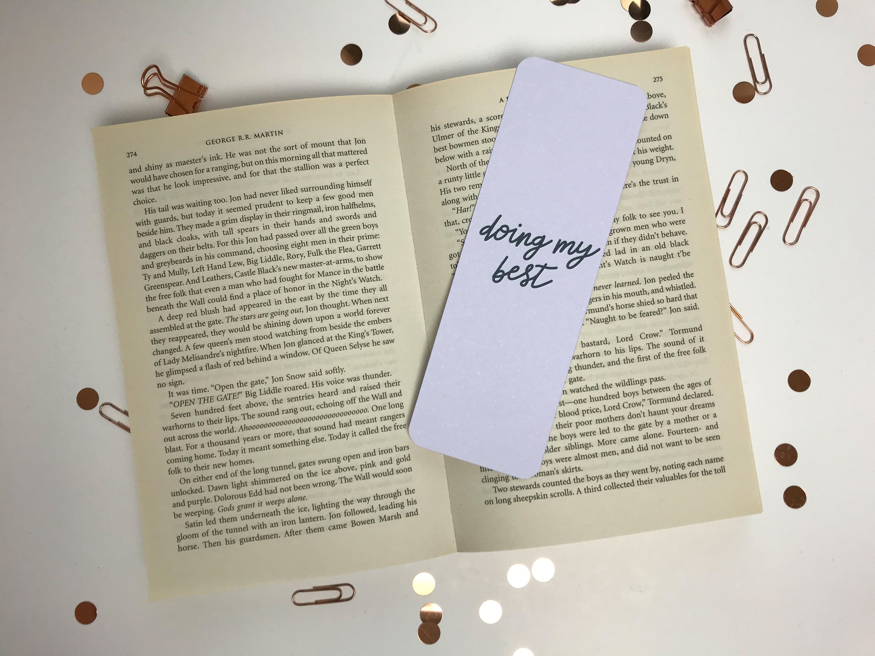 Doing My Best Bookmark for Book Lovers - Etsy Israel