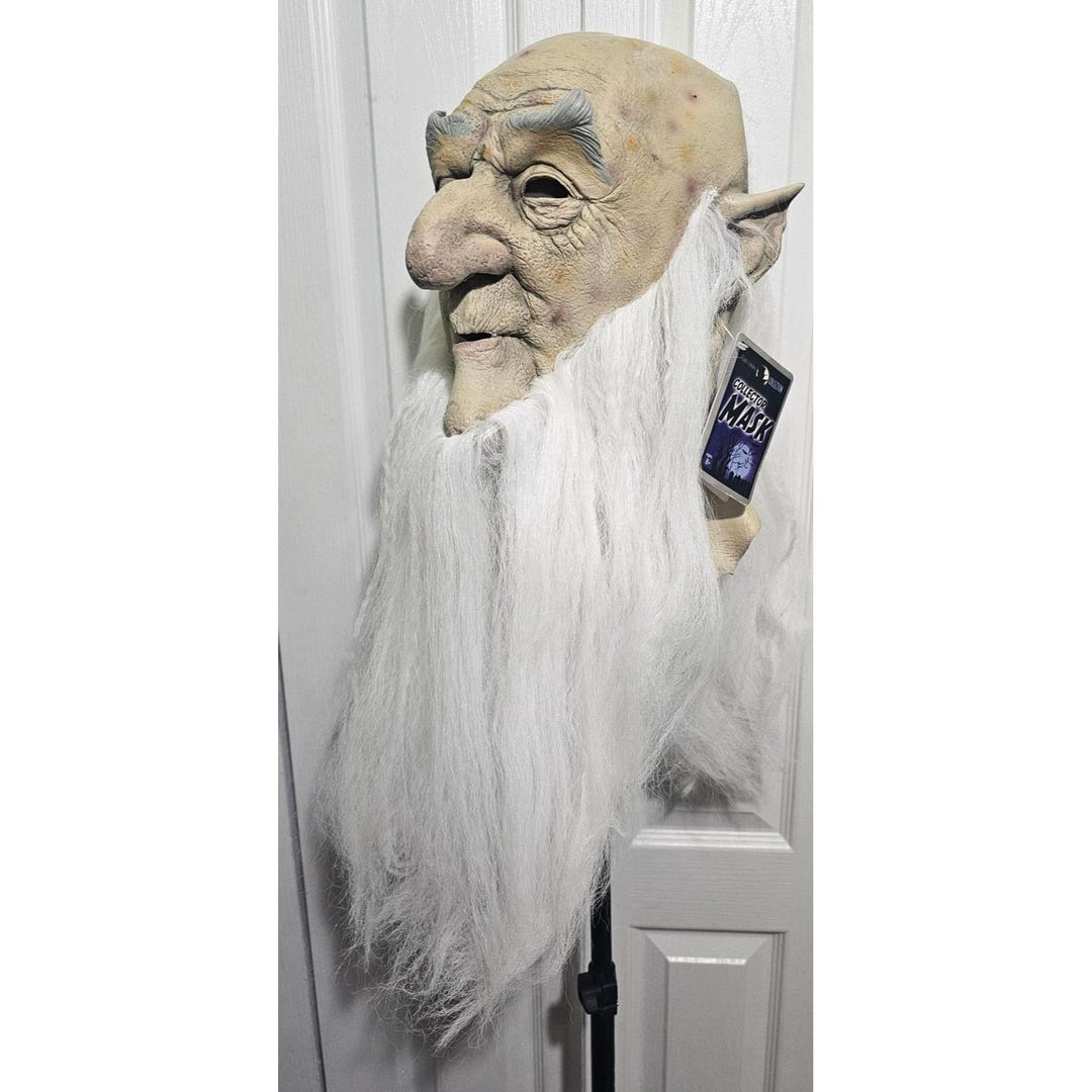 Mario Chiodo 2004 Wizard Mask Warlock Long White Beard Bald Troll Elf ...