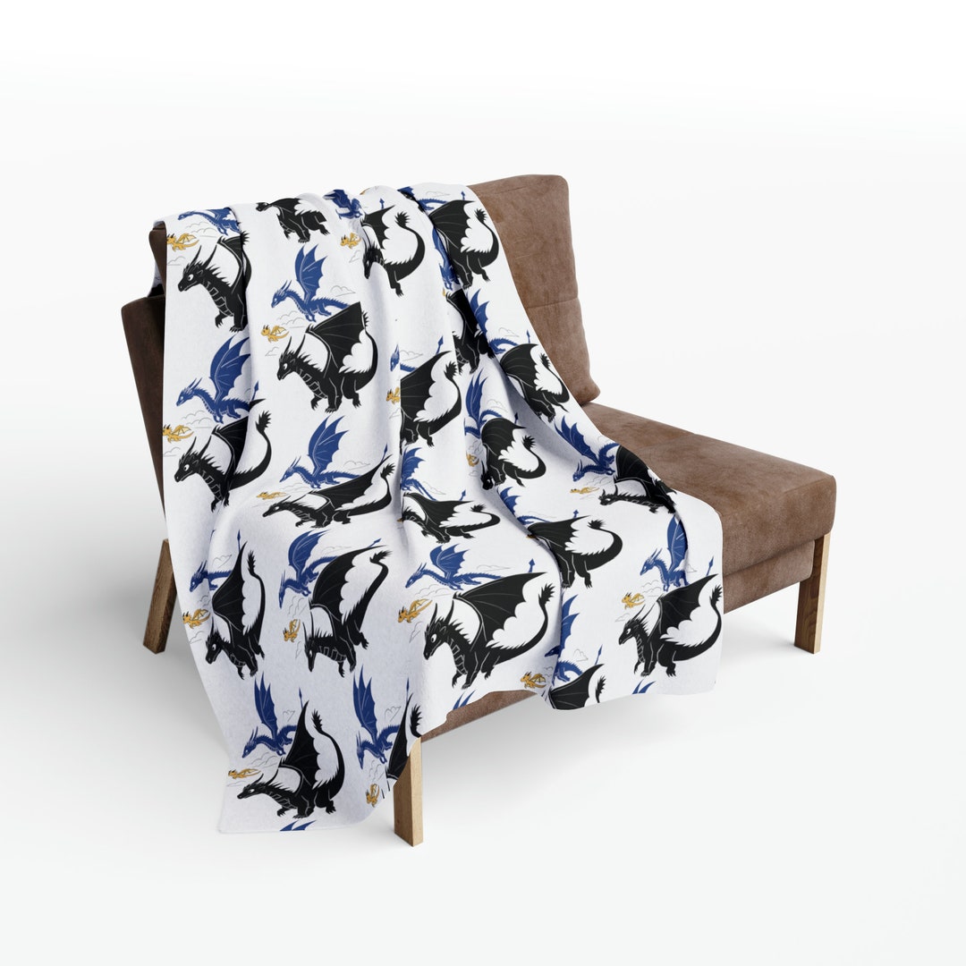 The Fourth Wing - Dragons Arctic Fleece Blanket - Tairn Andarna - Throw ...