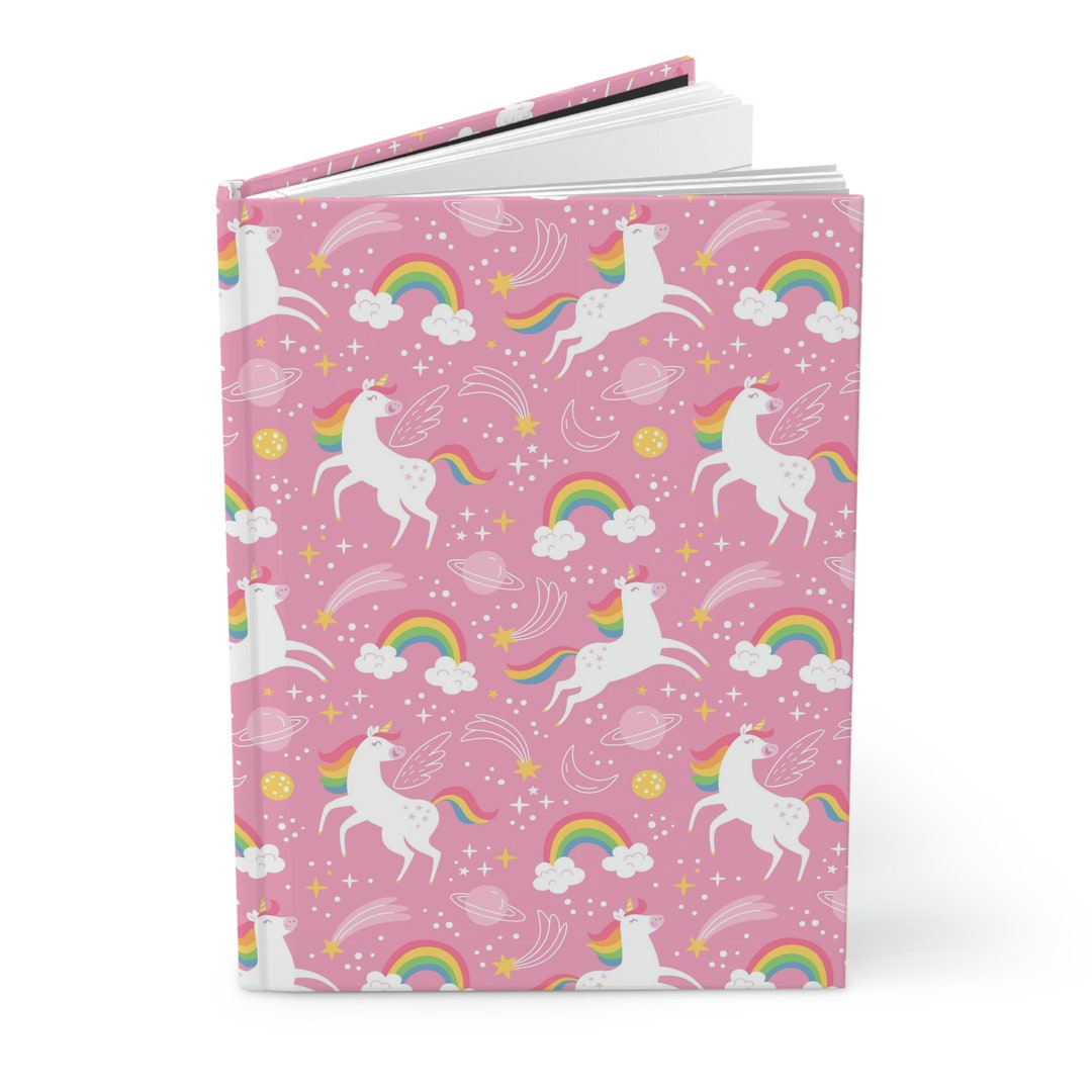 Unicorns and Rainbows Pink Hardcover Journal Diary Daily Journal Gift ...