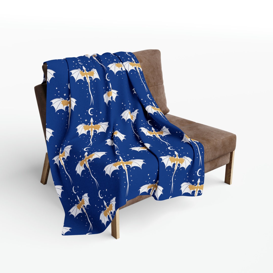 Arctic Fleece Blanket - the Fourth Wing - Tairn Dragon Adarna - Xaden ...