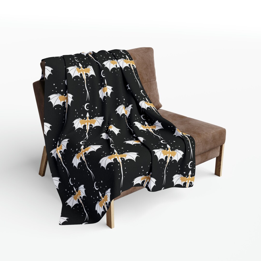 Arctic Fleece Blanket - the Fourth Wing - Tairn Dragon Adarna - Xaden ...