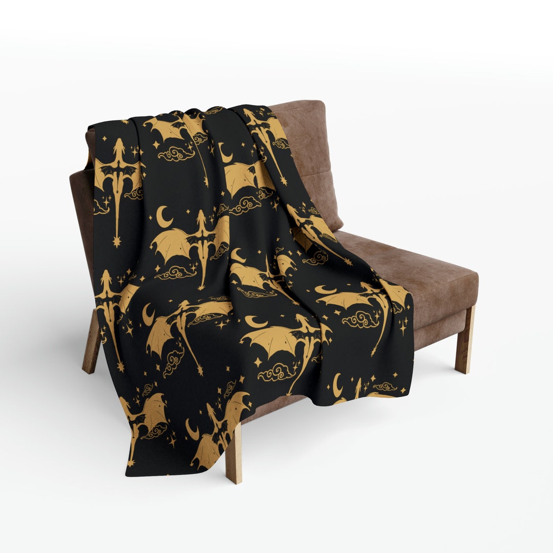 Arctic Fleece Blanket - the Fourth Wing - Tairn Dragon Adarna - Xaden ...