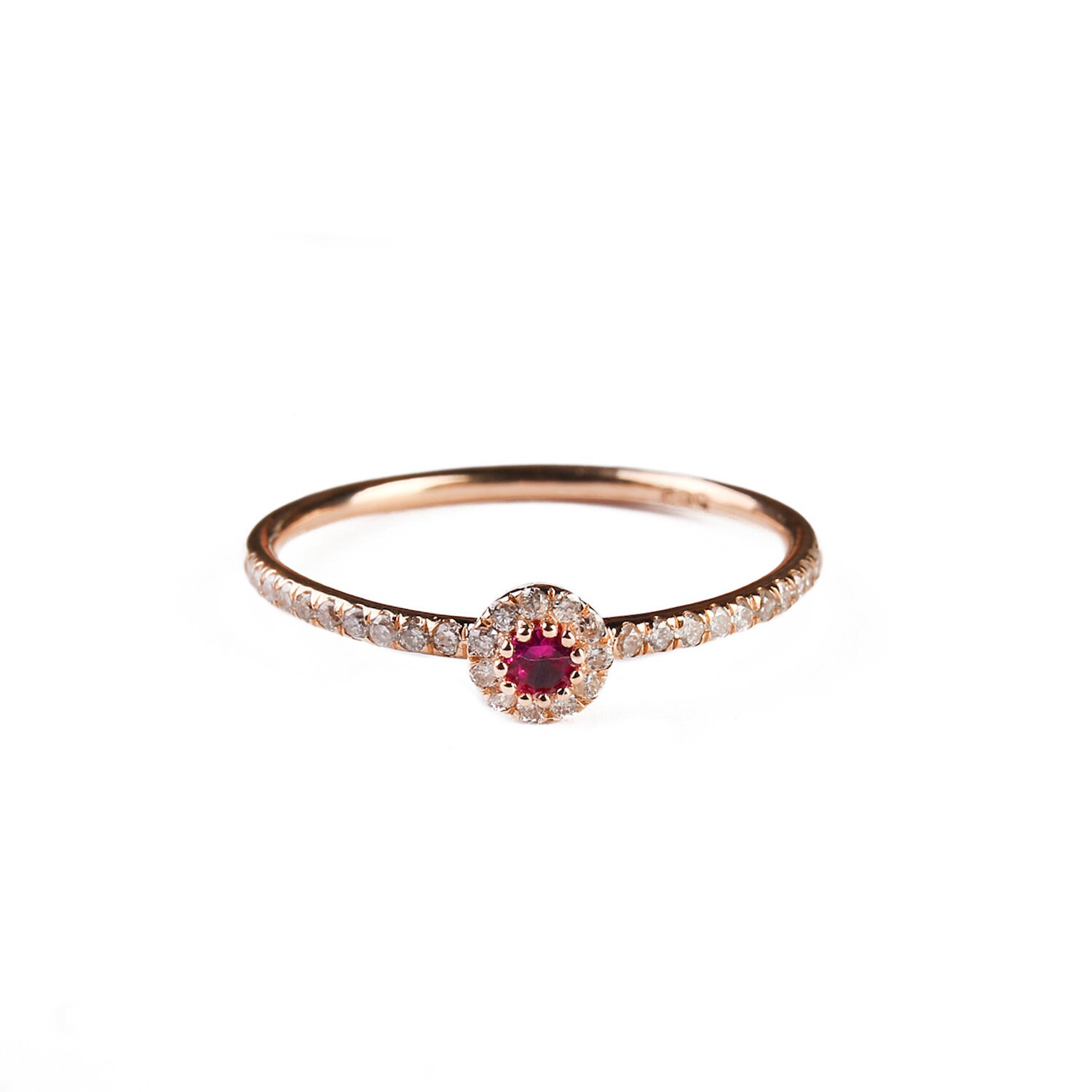 14k Gold Ruby Ring Dainty Ruby Ring Ruby Stacking Ring | Etsy