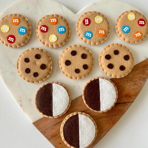 Felt Cookies, Felt Food, Felt Chocolate Chip Cookies, Felt M&M Cookies ...