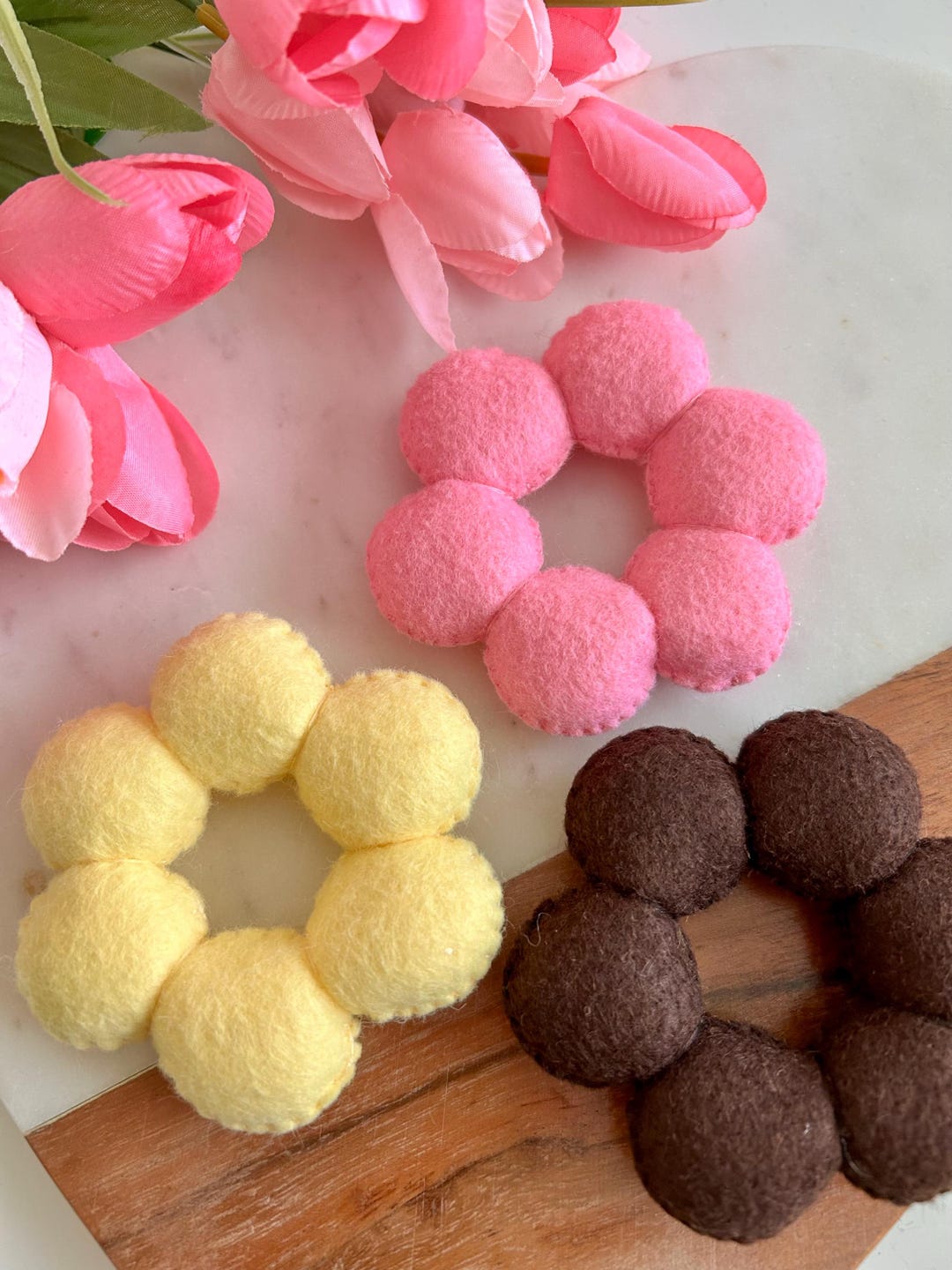 Felt Donuts, Felt Mochi Donuts, Felt Dessert, Felt Food, Play Food ...