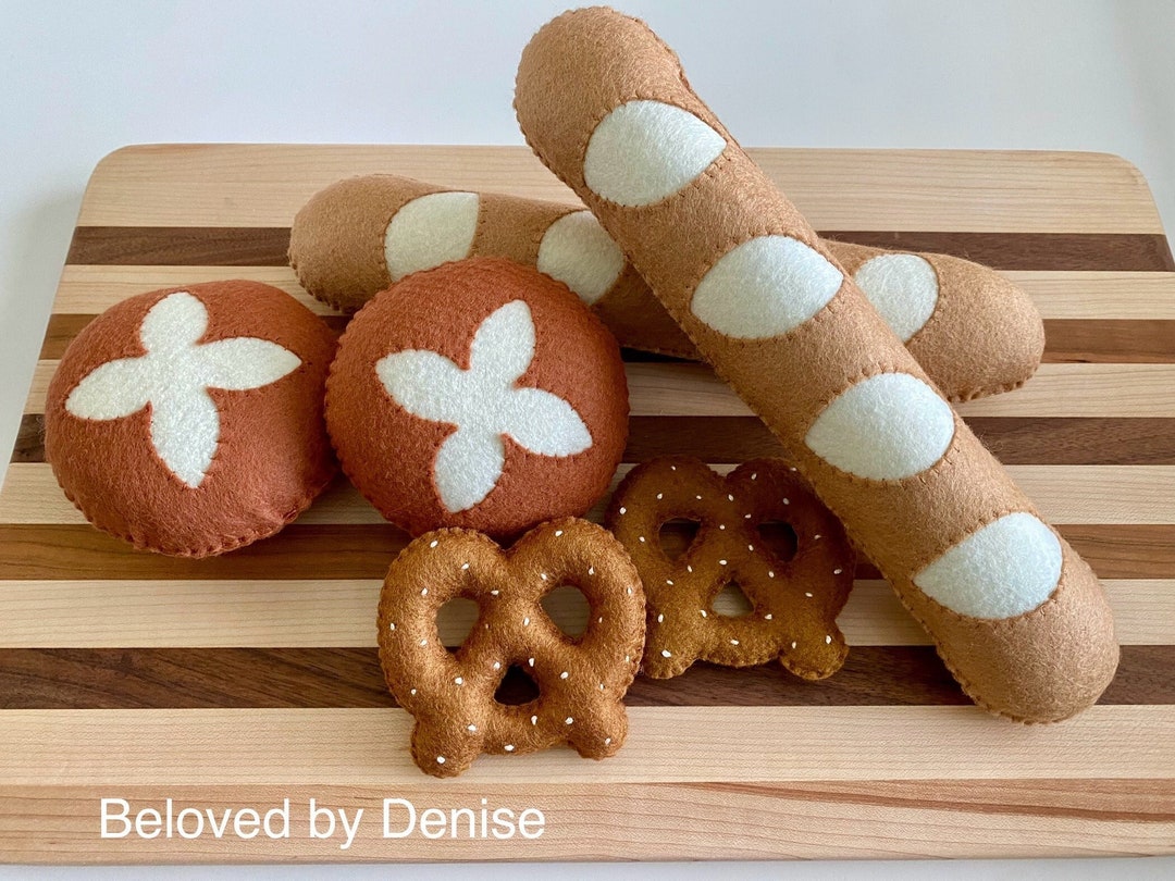 Felt French Bread, Felt Baguette, Felt Pretzel, Felt Bread, Felt Food ...