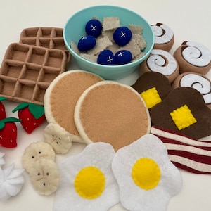 Felt Breakfast Felt Waffles Felt Pancakes Felt Cinnamon - Etsy