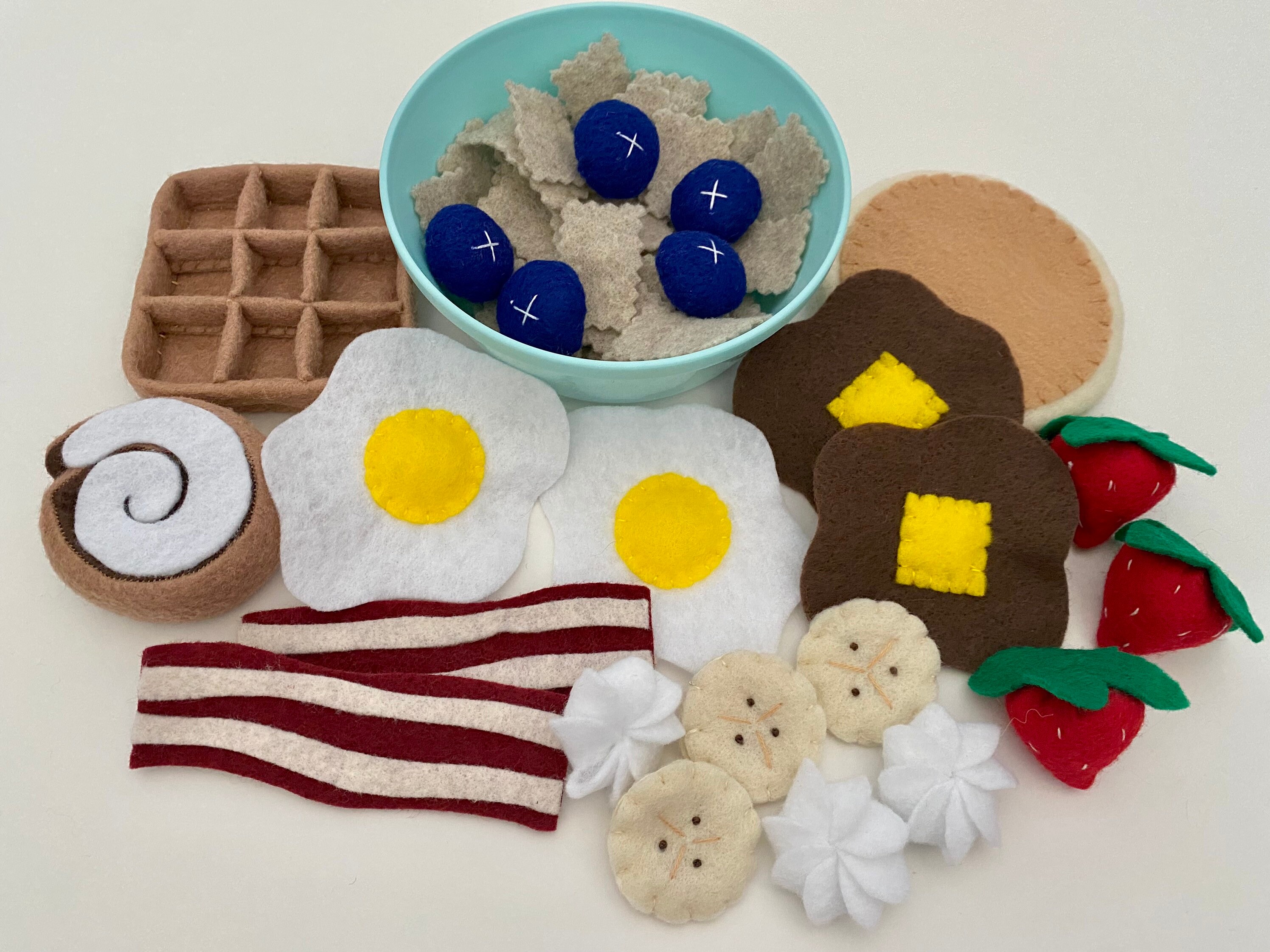 Felt Breakfast Felt Waffles Felt Pancakes Felt Cinnamon - Etsy