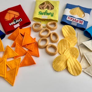 Felt Chip Snack Bags, Pretend Play Felt Food - Etsy