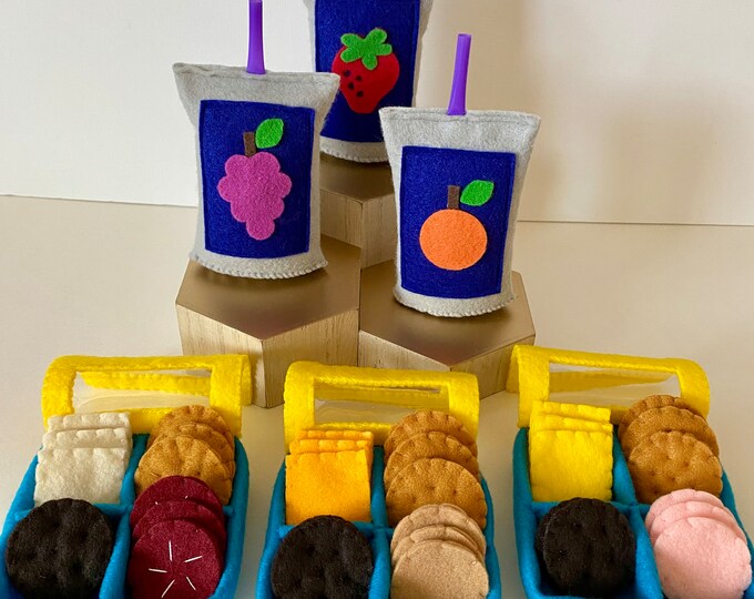 Felt Lunchable Inspired, Felt Food, Play Food, Pretend Food, Pretend ...