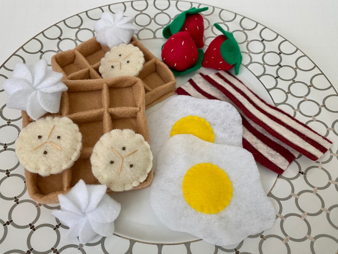 Felt Breakfast Felt Waffles Felt Pancakes Felt Cinnamon - Etsy