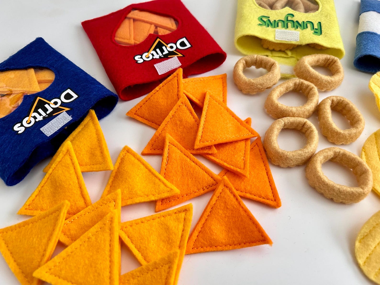 Felt Chip Snack Bags, Pretend Play Felt Food - Etsy
