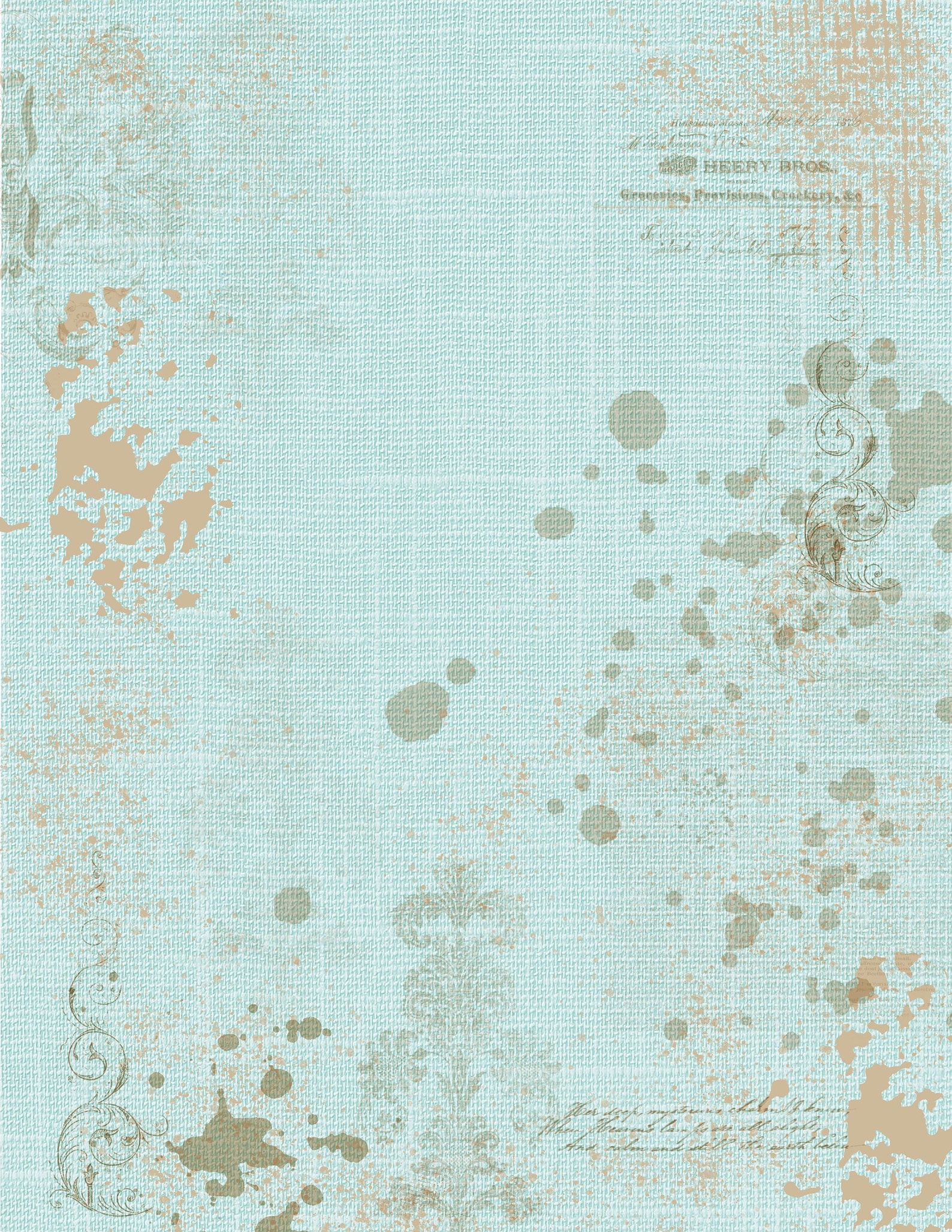 Shabby Aqua Papers, Digital Download, Aqua Grungy Papers, Junk Journal ...