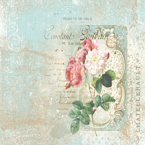 Shabby Aqua Papers, Digital Download, Aqua Grungy Papers, Junk Journal ...