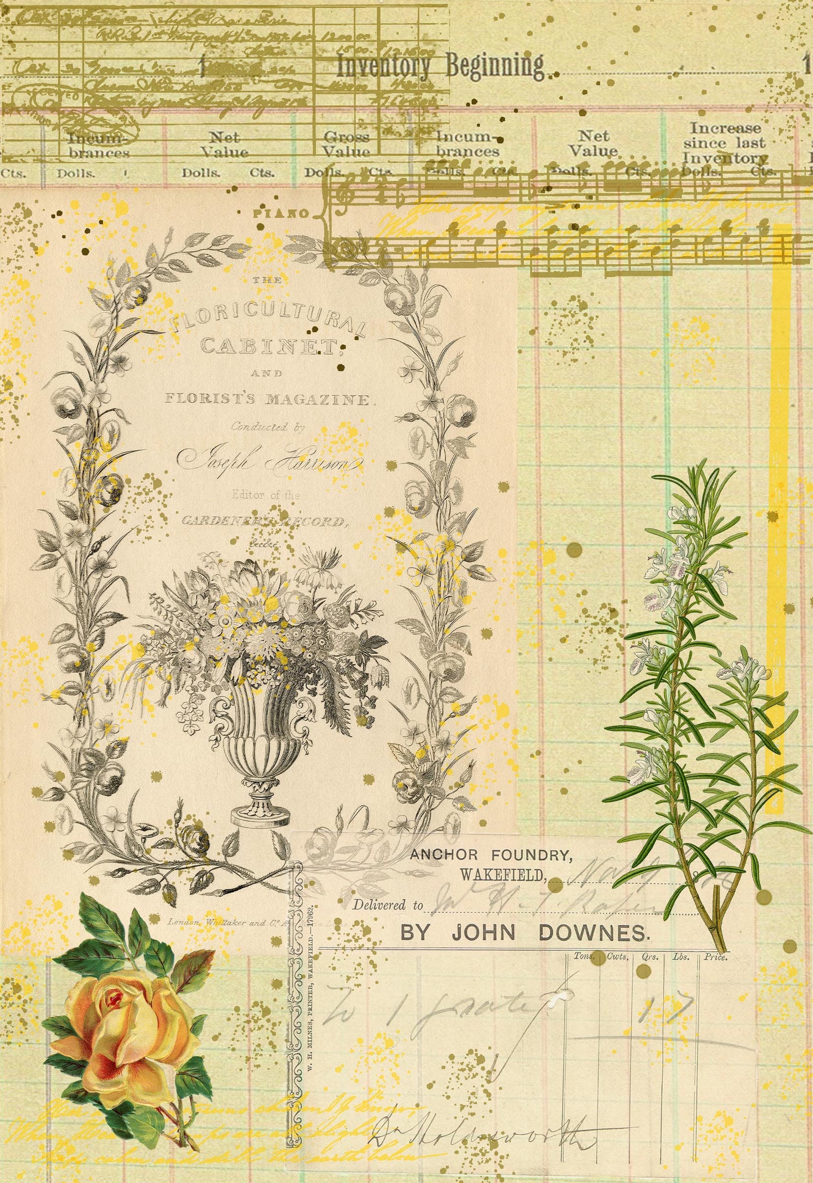 Sunshine Yellow Summer Journal Papers Yellow Collage - Etsy