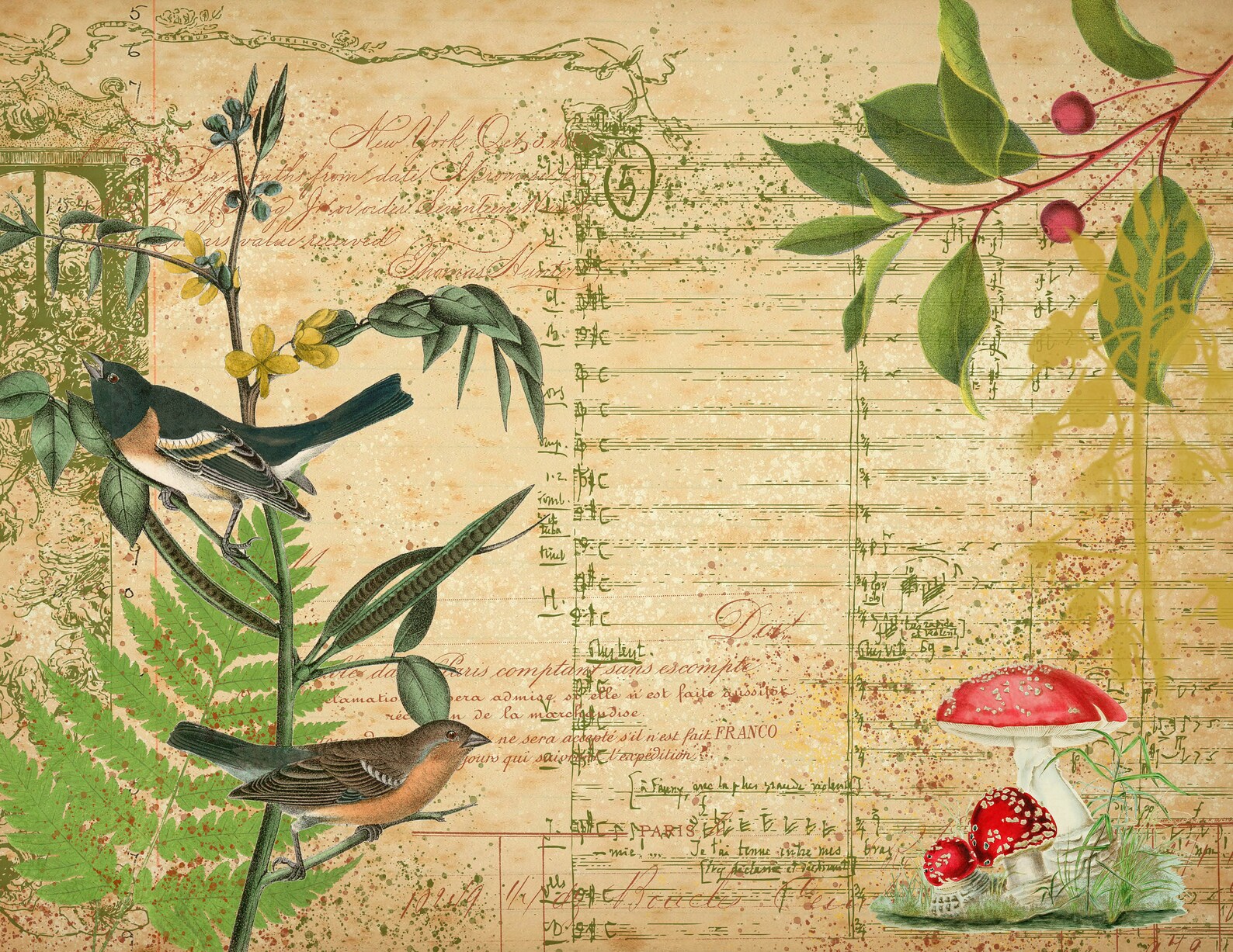 Autumn Forest Printable Papers, Autumn Journal Papers, Digital Download ...