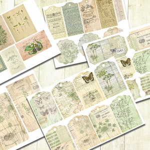 Spring Journal Kit, Digital Download, Printable Tags and Labels, Junk ...