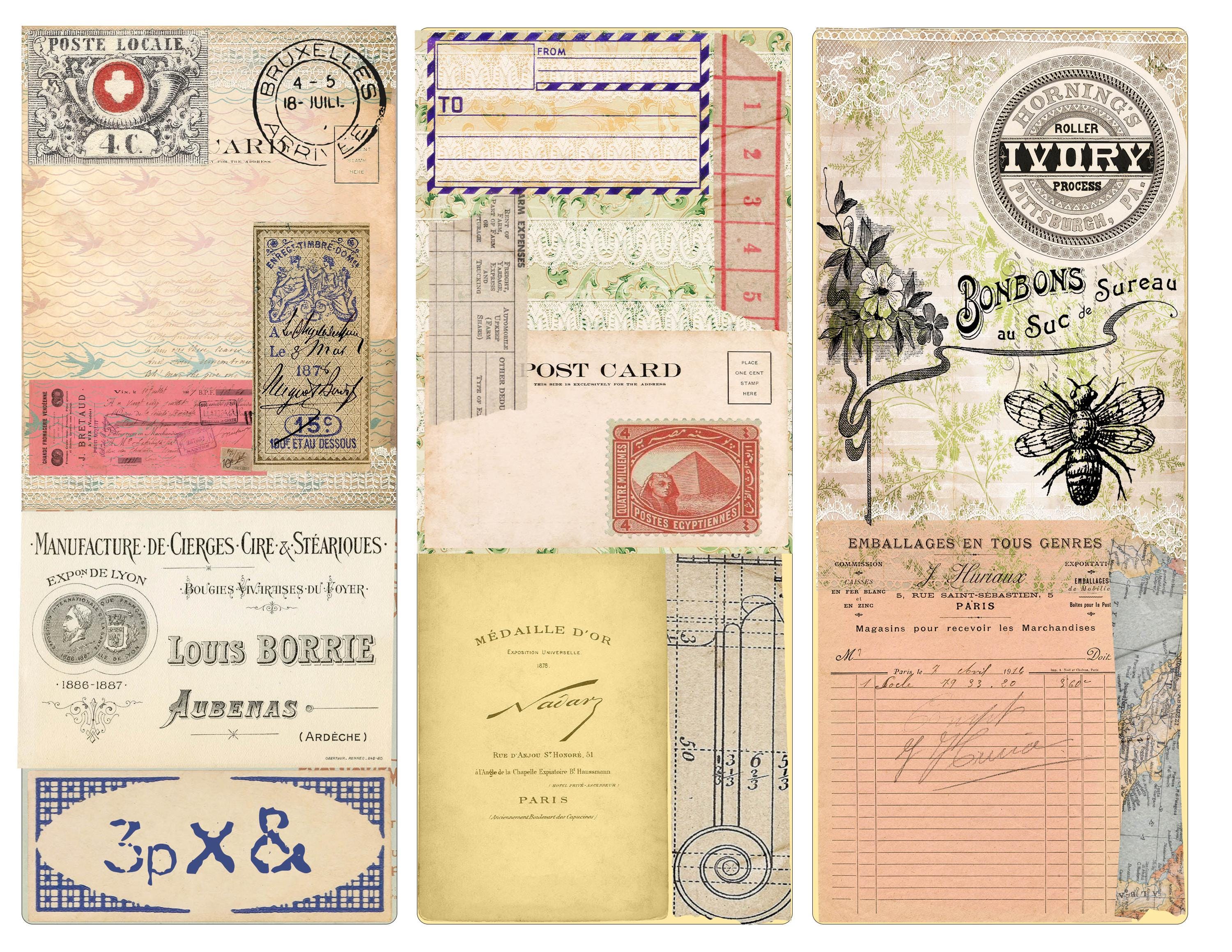 9 Vintage Ephemera Journaling Cards, Digital Download. - Etsy