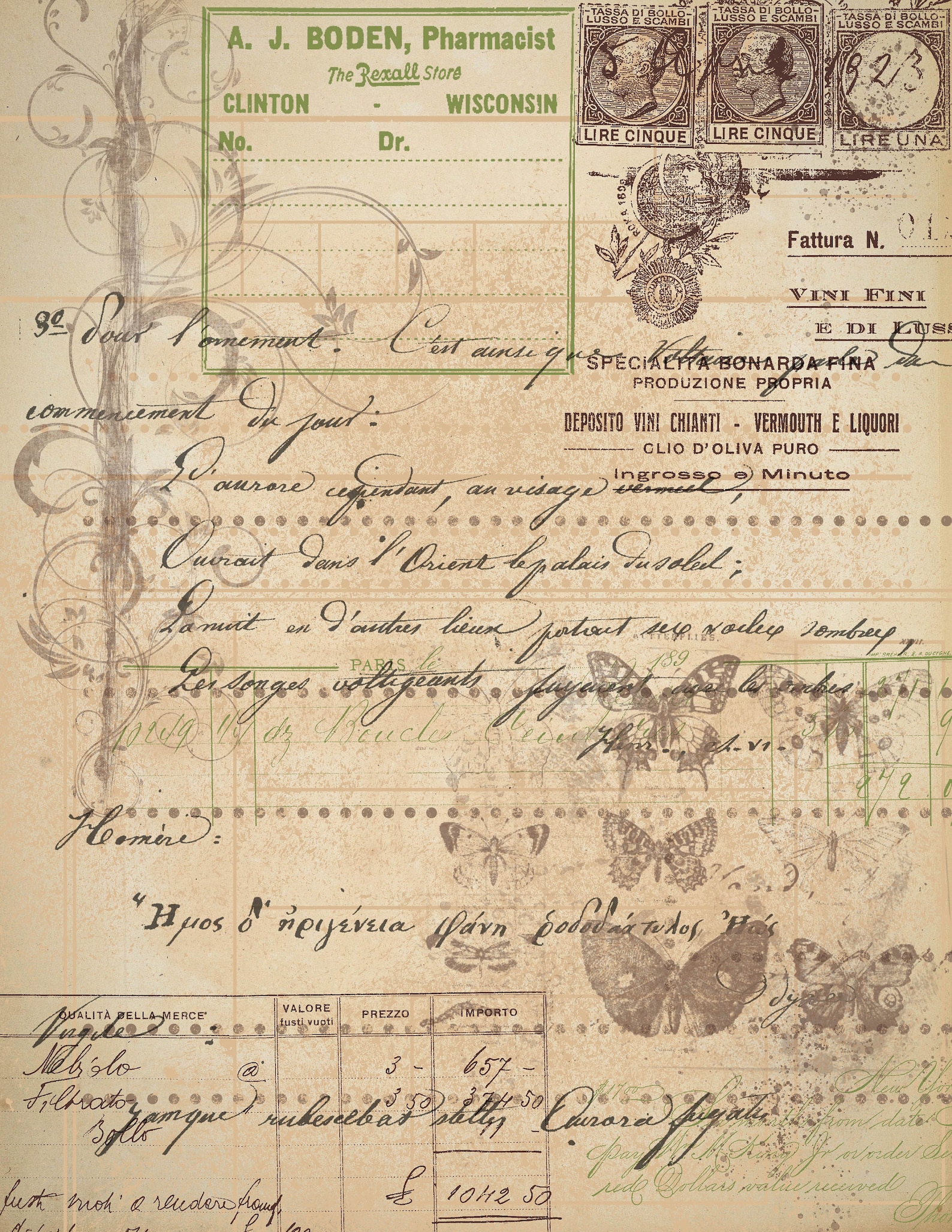 Vintage Herbal Ephemera Papers, Herbarium Junk Journal Papers, Digital ...