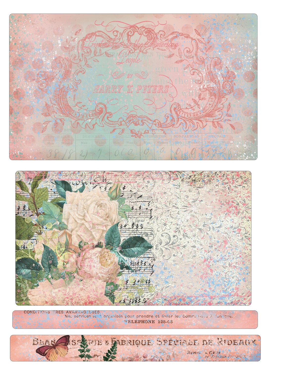 Spring Journal Kit, Printable Birds, Digital Download, Vintage Junk ...